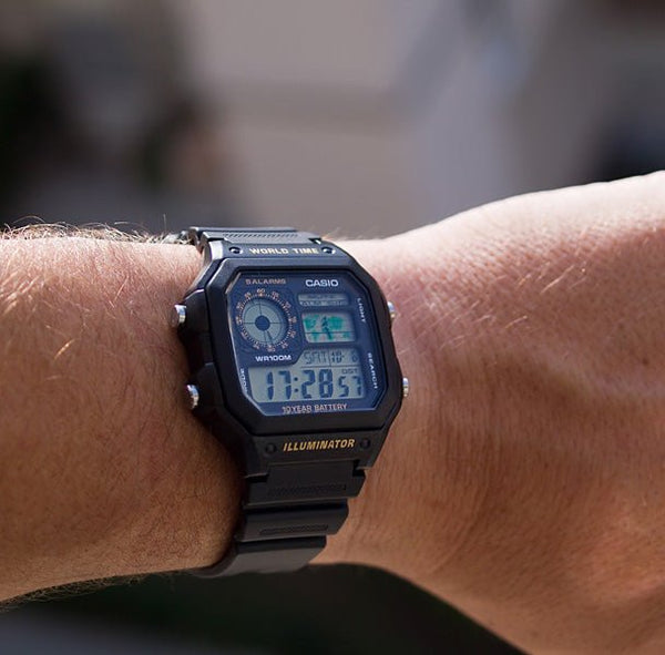 Buy Casio Illuminator All Black Digital Men's Watch | AE-1200WH-1AVDF ...