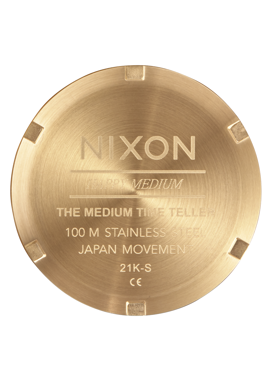 NIXON Medium Time Teller - Light Gold / Vintage White Unisex Watch | A