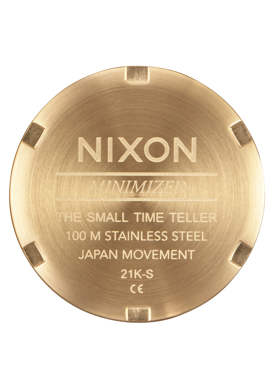 NIXON Small Time Teller - light Gold Silver Vintage White Women's Watc