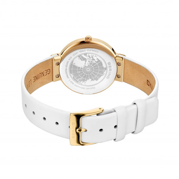Buy Bering Classic White and Gold Classic Quartz Women's Watch | 14531 ...