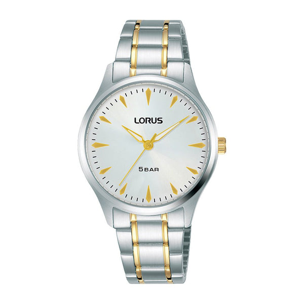 Buy Lorus Two-Tone White Sunray Dial Woman's Watch | RG277RX9 | Time ...